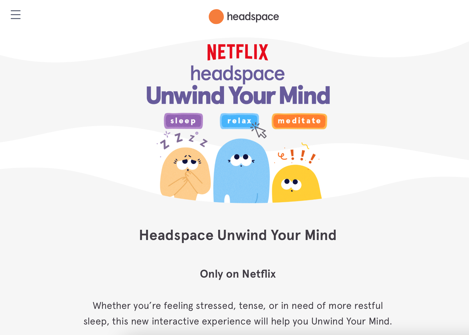 Netflix Headspace Guide to Meditation – Wellness Hub