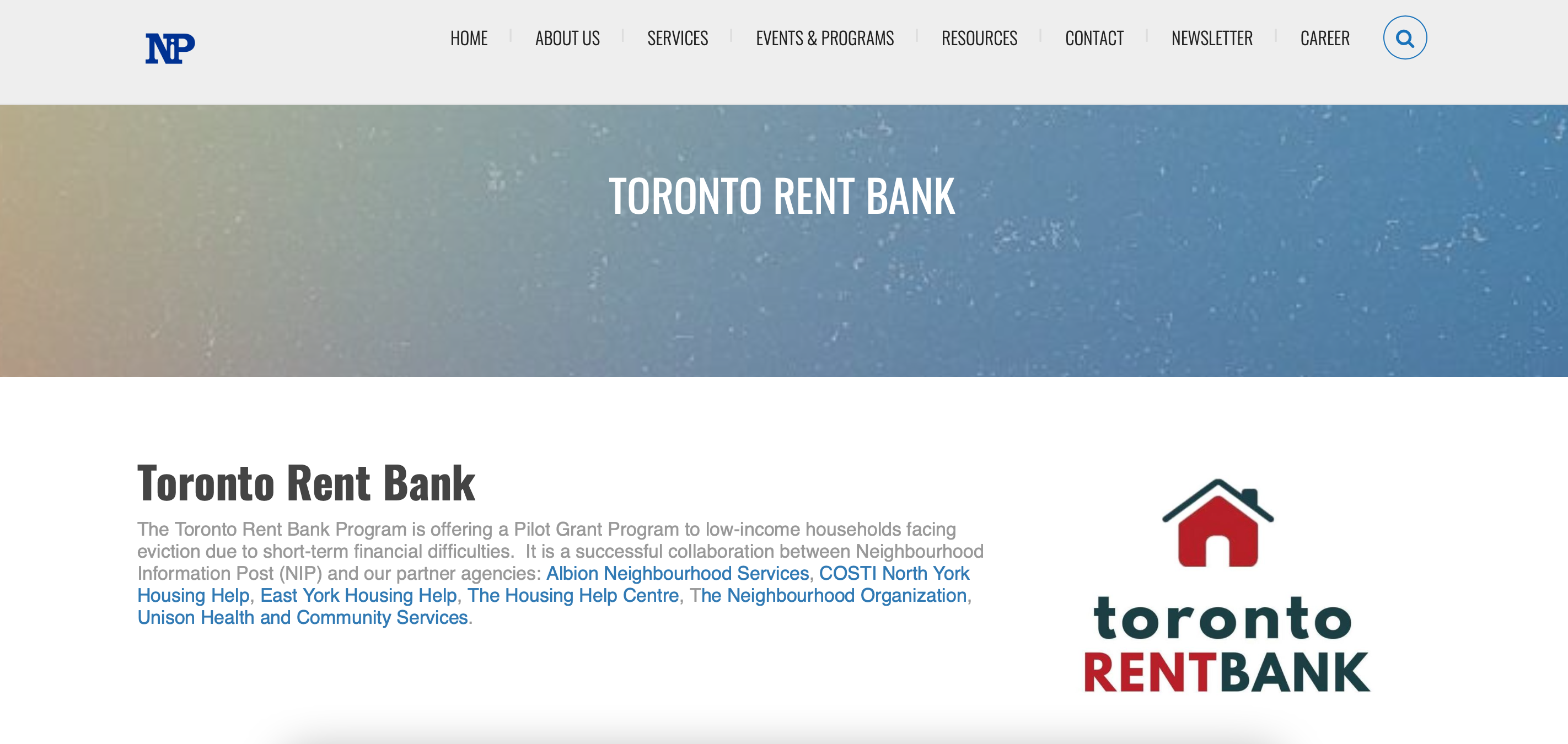 Toronto Rent Bank Program – Wellness Hub