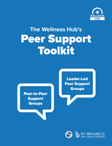 The Wellness Hub's Peer Support Toolkit – Wellness Hub