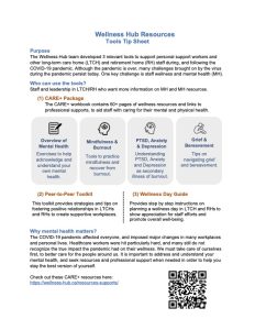 Wellness Hub Resources: Tools Tip Sheet – Wellness Hub